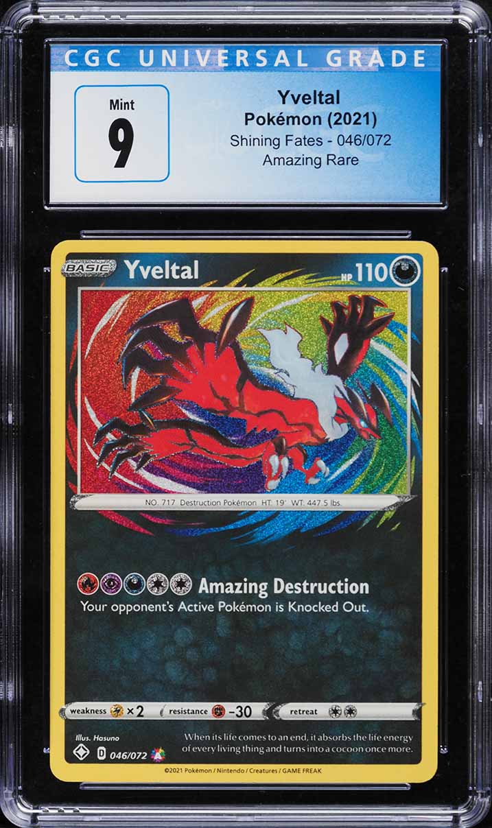 2021 Pokemon Sword & Shield Shining Fates Amazing Rare Yveltal #46 CGC ...