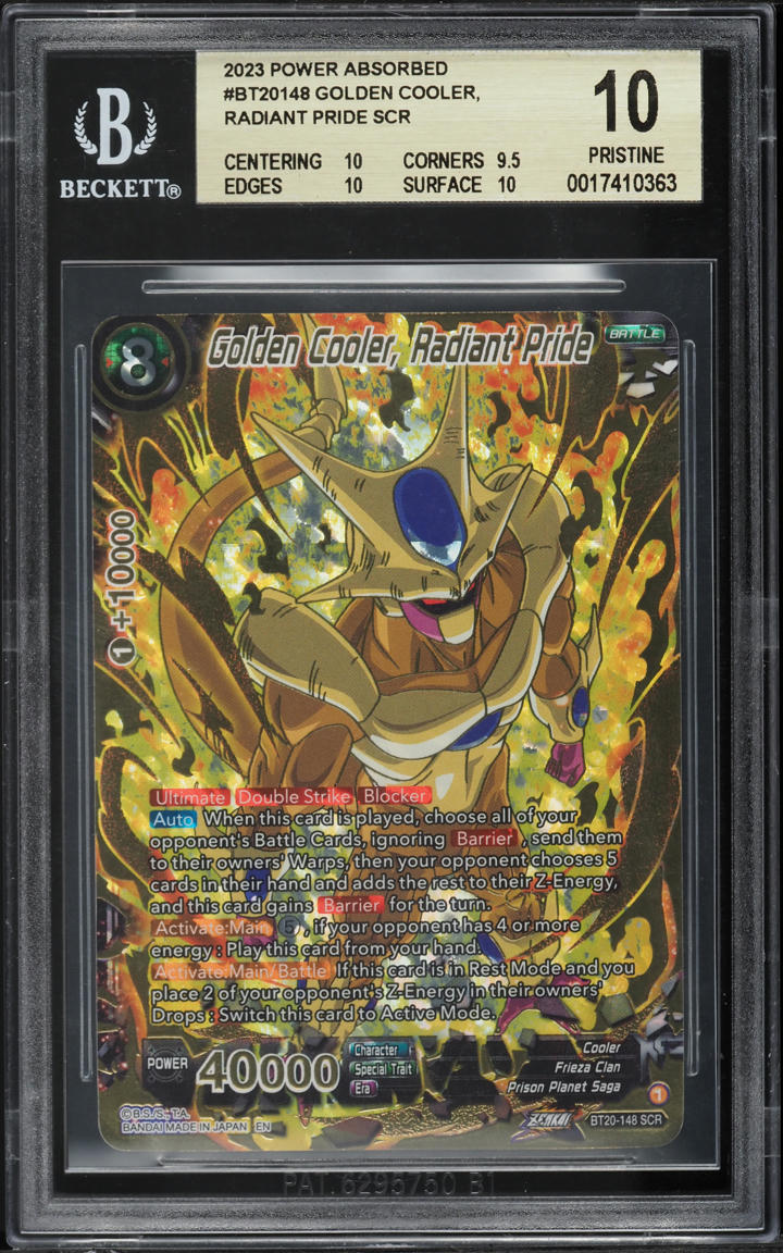 2023 Dragon Ball S Power Absorbed Golden Cooler, Radiant Pride BGS 10 ...