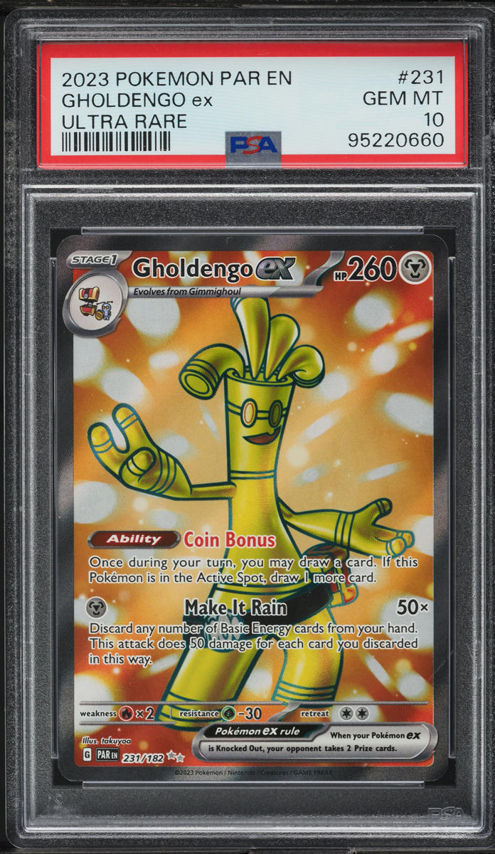 2023 Pokemon SV Paradox Rift Full Art Gholdengo ex #231 PSA 10 GEM MINT ...