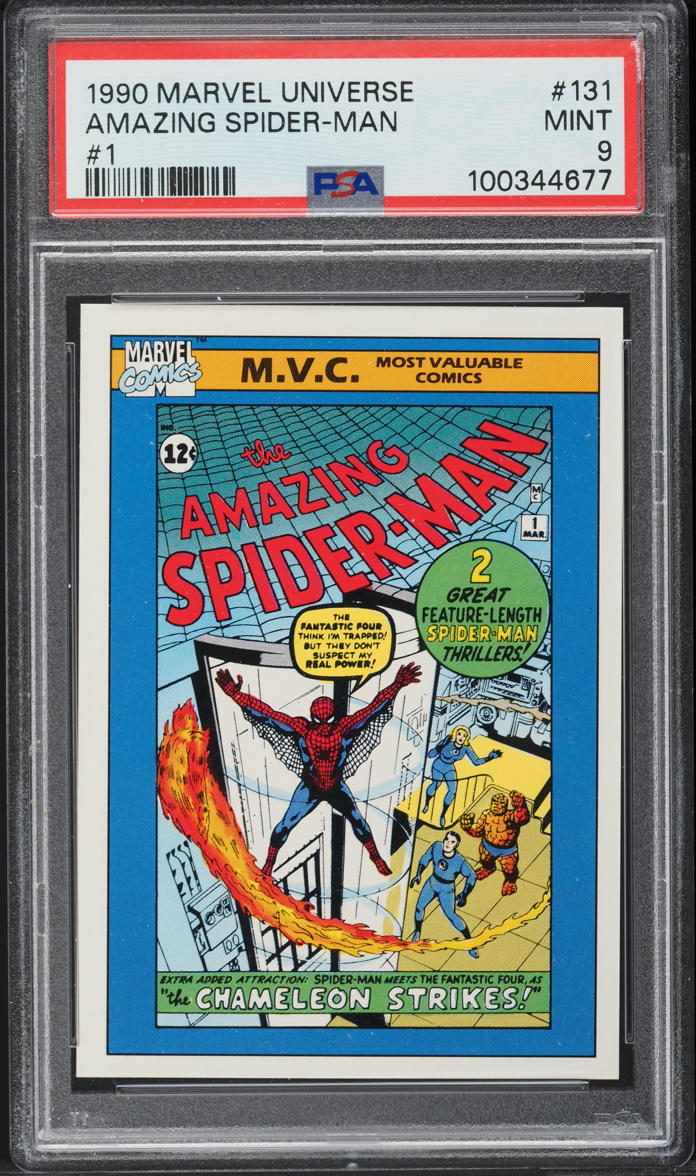 1990 Impel Marvel Universe Amazing Spider-Man #1 #131 PSA 9 MINT on ...