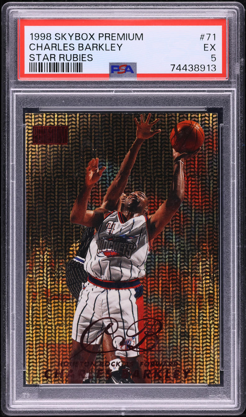 1998 Skybox Premium Star Rubies Charles Barkley /50 #71 PSA 5 EX on Fanatics Collect