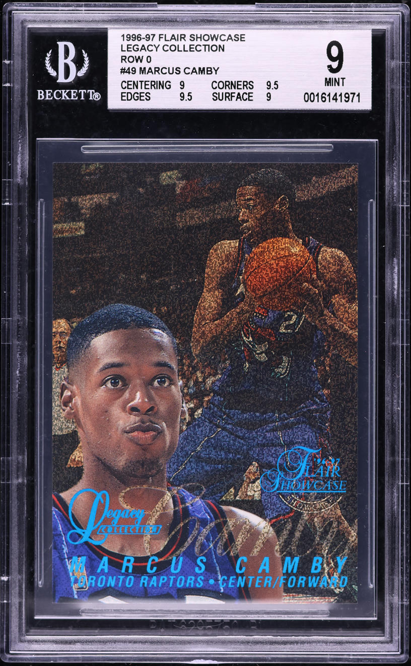 1996 Flair Showcase Legacy Collection Row 0 Marcus Camby /150 #49 BGS 9 ...