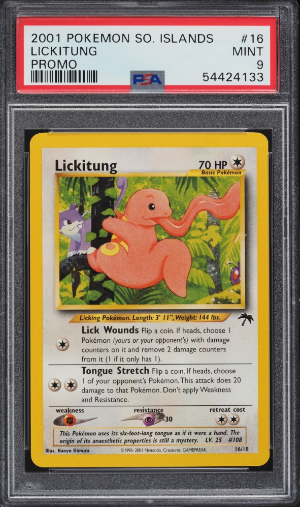 2001 Pokemon Southern Islands Promo Lickitung #16 PSA 9 MINT on ...