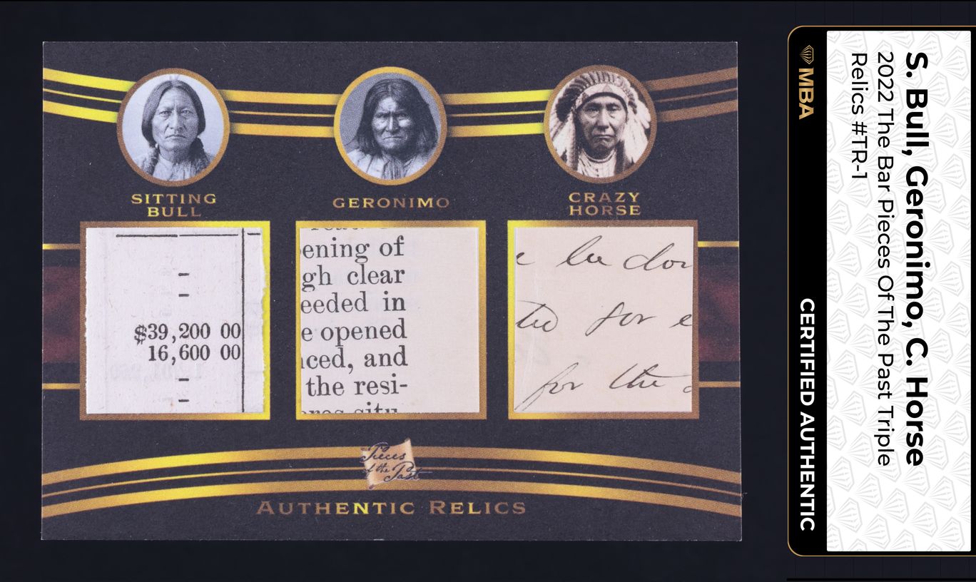 2022 The Bar Pieces Of The Past Sitting Bull Geronimo Crazy Horse PATCH ...