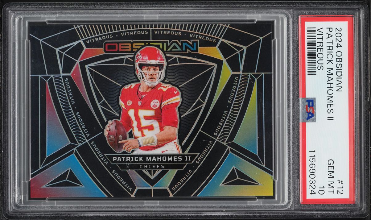 2024 Panini Obsidian Vitreous Patrick Mahomes II #12 PSA 10 GEM MINT on ...