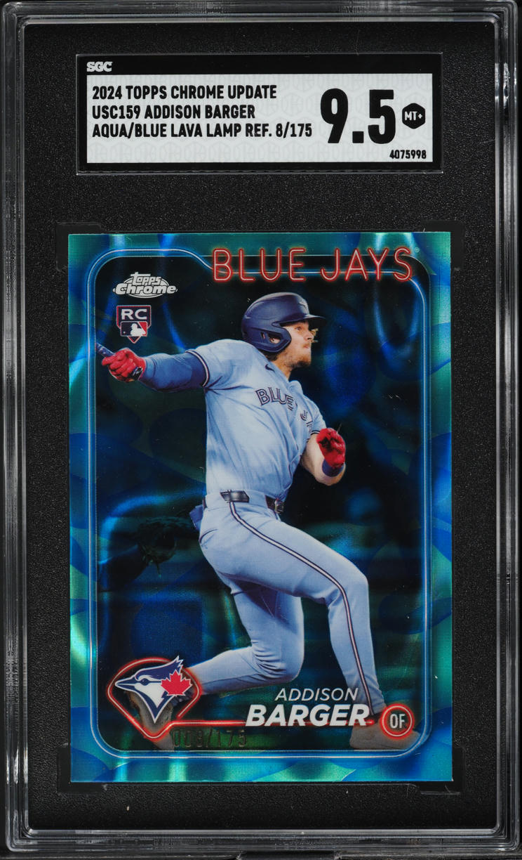 2024 Topps Chrome Update Aqua Blue Lava Lamp Addison Barger ROOKIE /175 ...