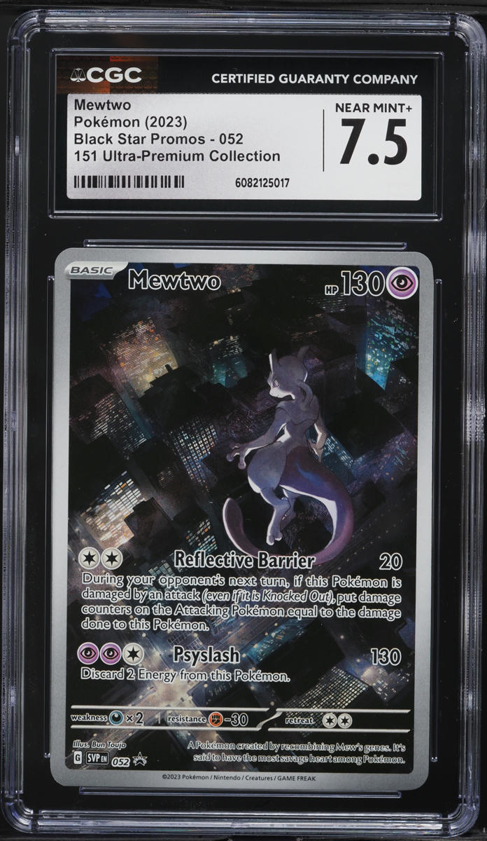 2023 Pokemon SV 151 Black Star Promo Ultra Premium Mewtwo #52 CGC 7.5 ...