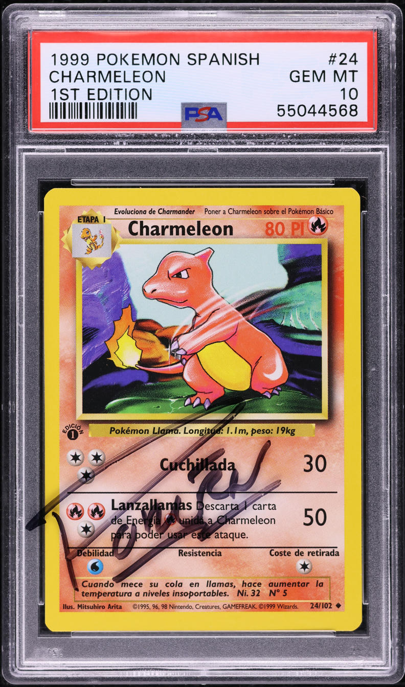 1999 Pokemon Spanish Base Set 1st Edition Charmeleon #24 PSA 10 GEM ...