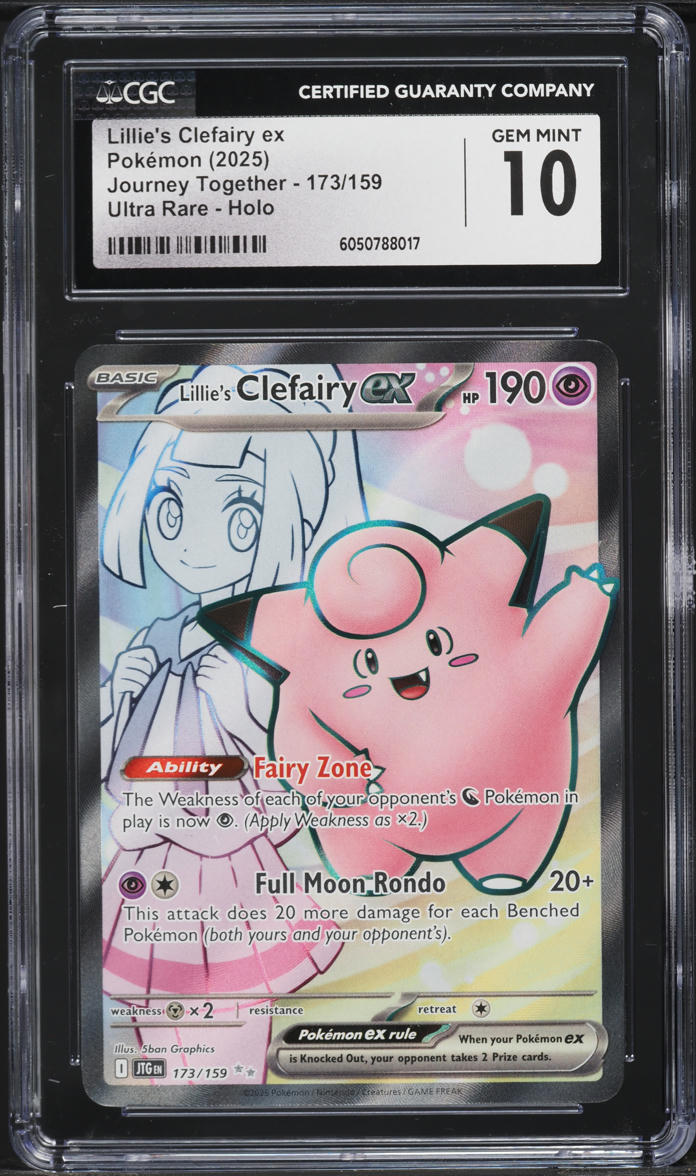 2025 Pokemon SV Journey Together Full Art Lillie's Clefairy ex #173 CGC 10 GEM on Fanatics Collect