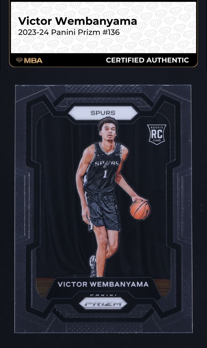2023 Panini Prizm Victor Wembanyama ROOKIE #136 MBA AUTH on Fanatics ...