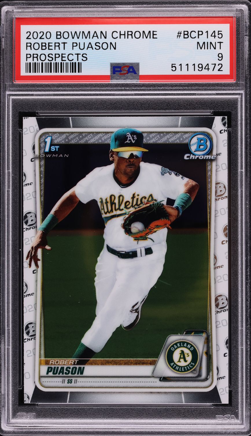 2020 Bowman Chrome Prospects Robert Puason ROOKIE #BCP145 PSA 9 MINT on ...