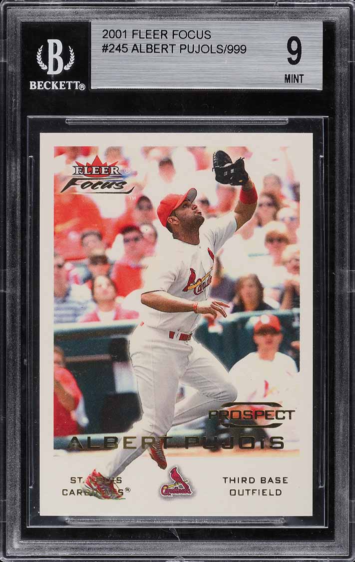 2001 Fleer Focus Albert Pujols ROOKIE RC /999 #245 BGS 9 MINT on ...