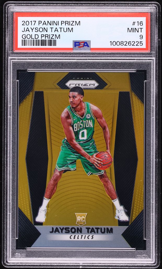 2017 Panini Prizm Gold Jayson Tatum ROOKIE /10 #16 PSA 9 MINT on ...