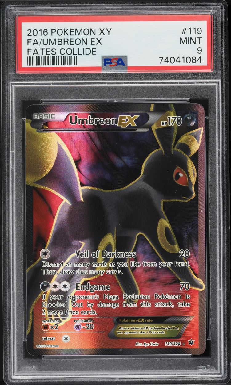 2016 Pokemon XY Fates Collide Full Art Umbreon EX #119 PSA 9 MINT on ...