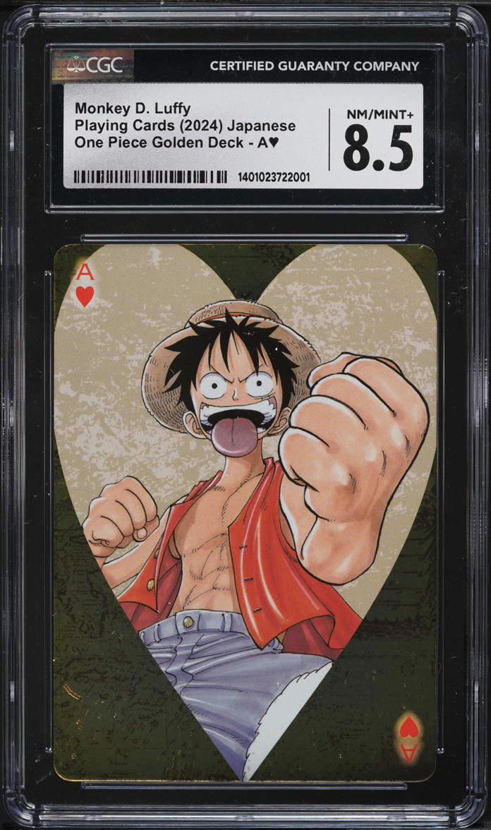 2024 One Piece Japanese Golden Deck Playing Cards Monkey D. Luffy CGC 8.5 NM-MT+ on Fanatics Collect