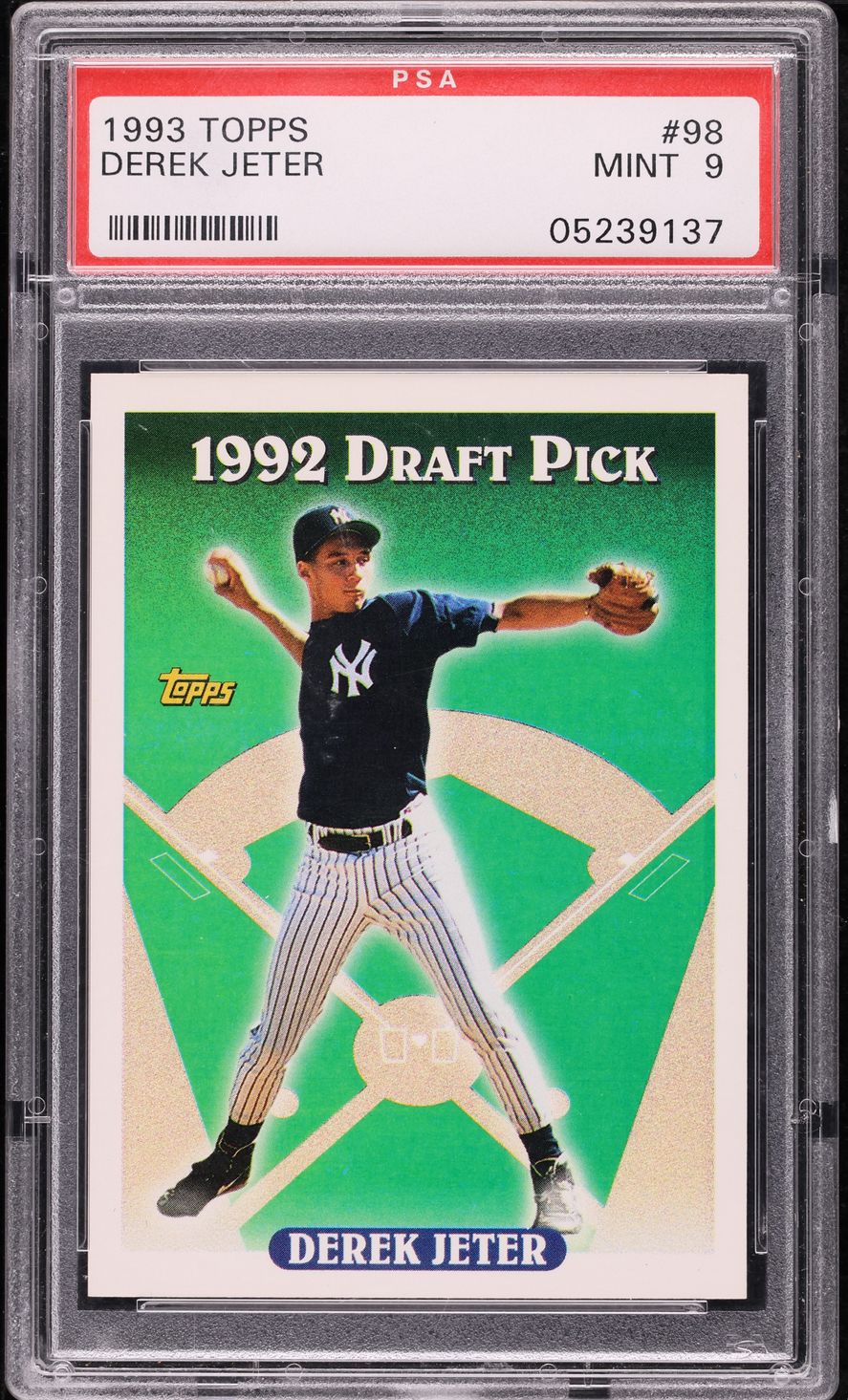 1993 Topps Derek Jeter ROOKIE #98 PSA 9 MINT on Fanatics Collect