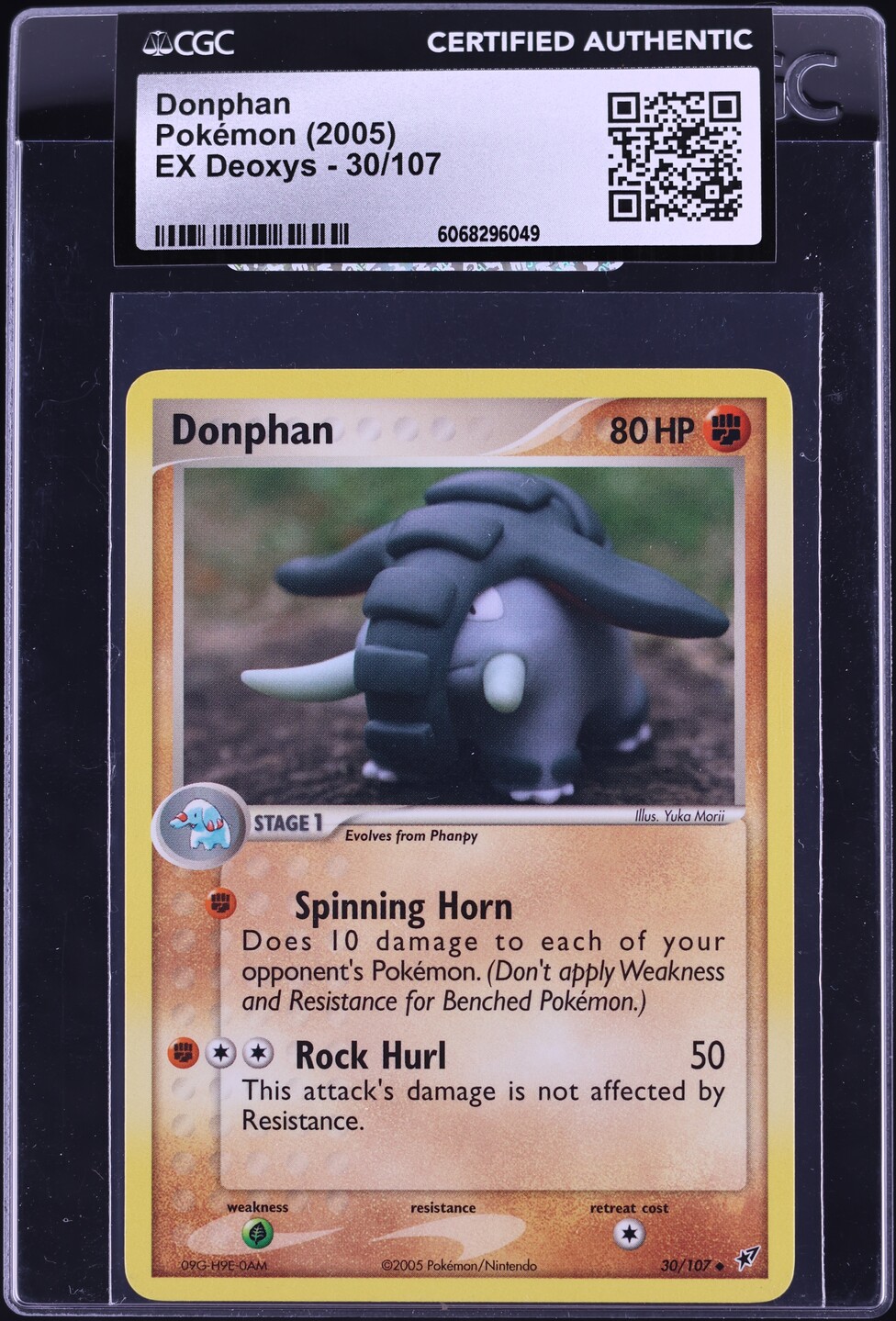 2005 Pokemon EX Deoxys Donphan #30 CGC AUTH on Fanatics Collect