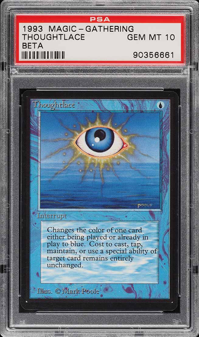 1993 Magic The Gathering MTG Beta Rare Thoughtlace PSA 10 GEM MINT on ...