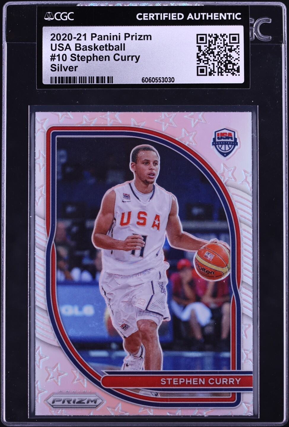 2020 Panini Prizm USA Basketball Silver Stephen Curry #10 CGC AUTH on ...
