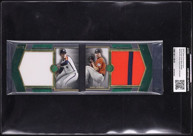 2024 Topps Diamond Icons Dual Nolan Ryan & Justin Verlander PATCH /10 ...