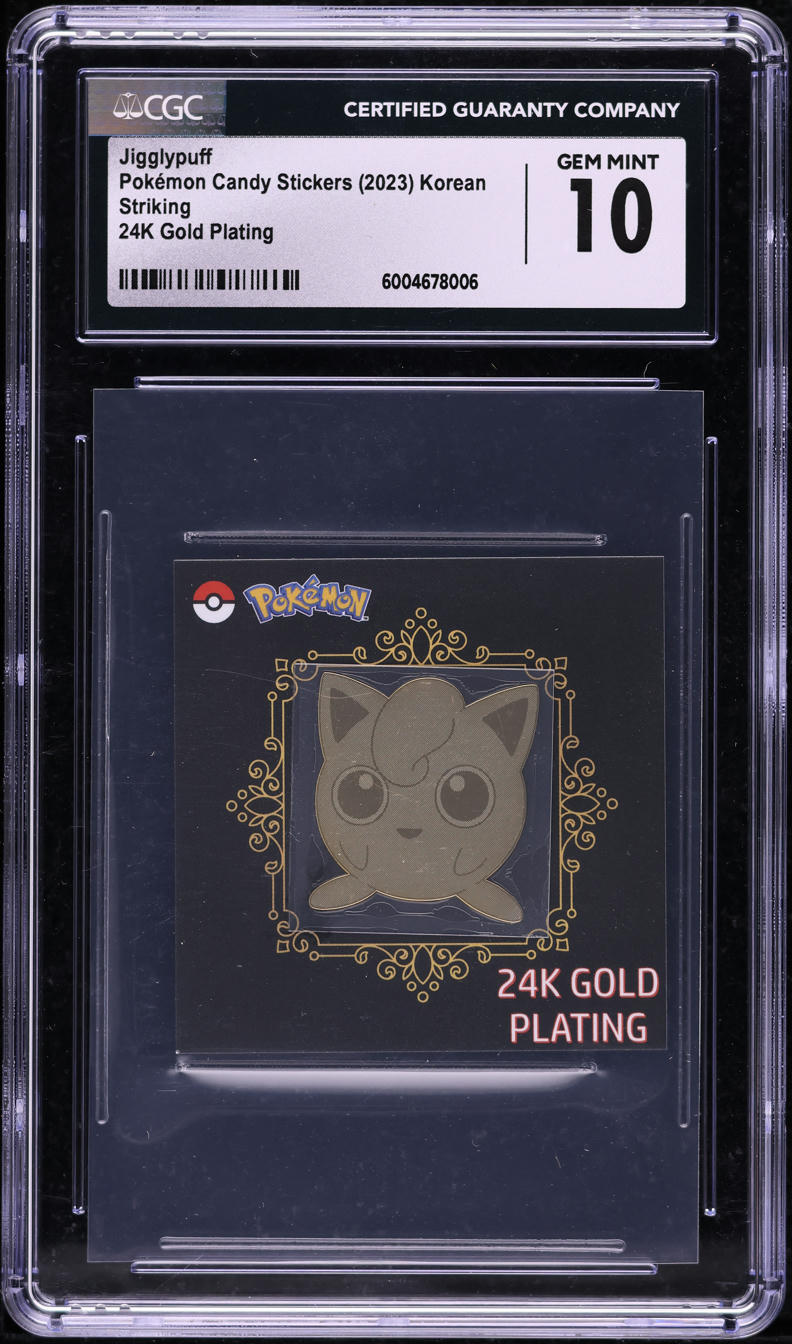 2023 Pokemon Korean Candy Stickers 24K Gold Plating Jigglypuff CGC 10 ...