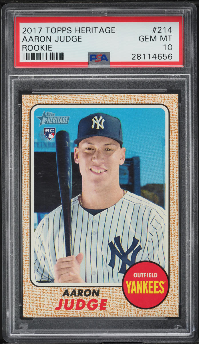 2017 Topps Heritage Aaron Judge ROOKIE #214 PSA 10 GEM MINT on Fanatics Collect