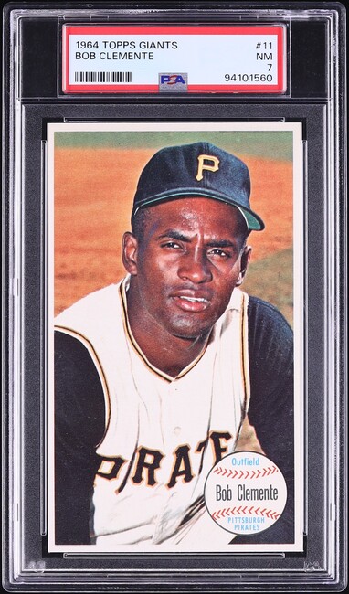 1964 Topps Giants Roberto Clemente #11 PSA 7 NRMT on Fanatics Collect