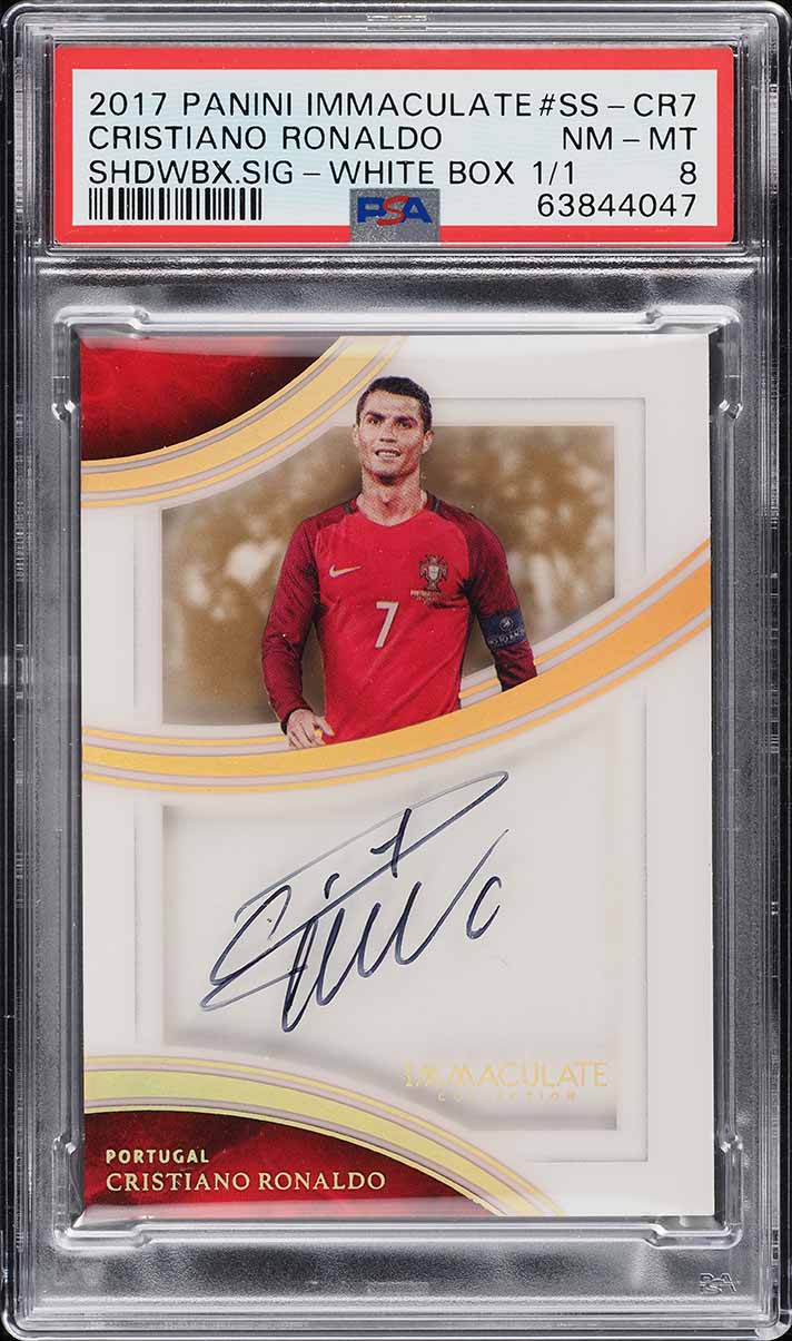 2017 Immaculate Collection Shadowbox White Box Cristiano Ronaldo AUTO 1 ...