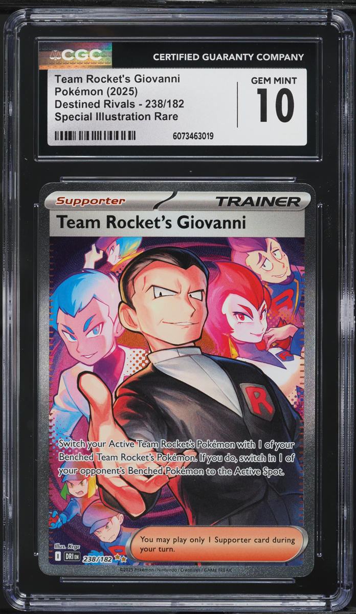 2025 Pokemon SV Destined Rivals SIR Team Rocket's Giovanni #238 CGC 10 GEM MINT on Fanatics Collect