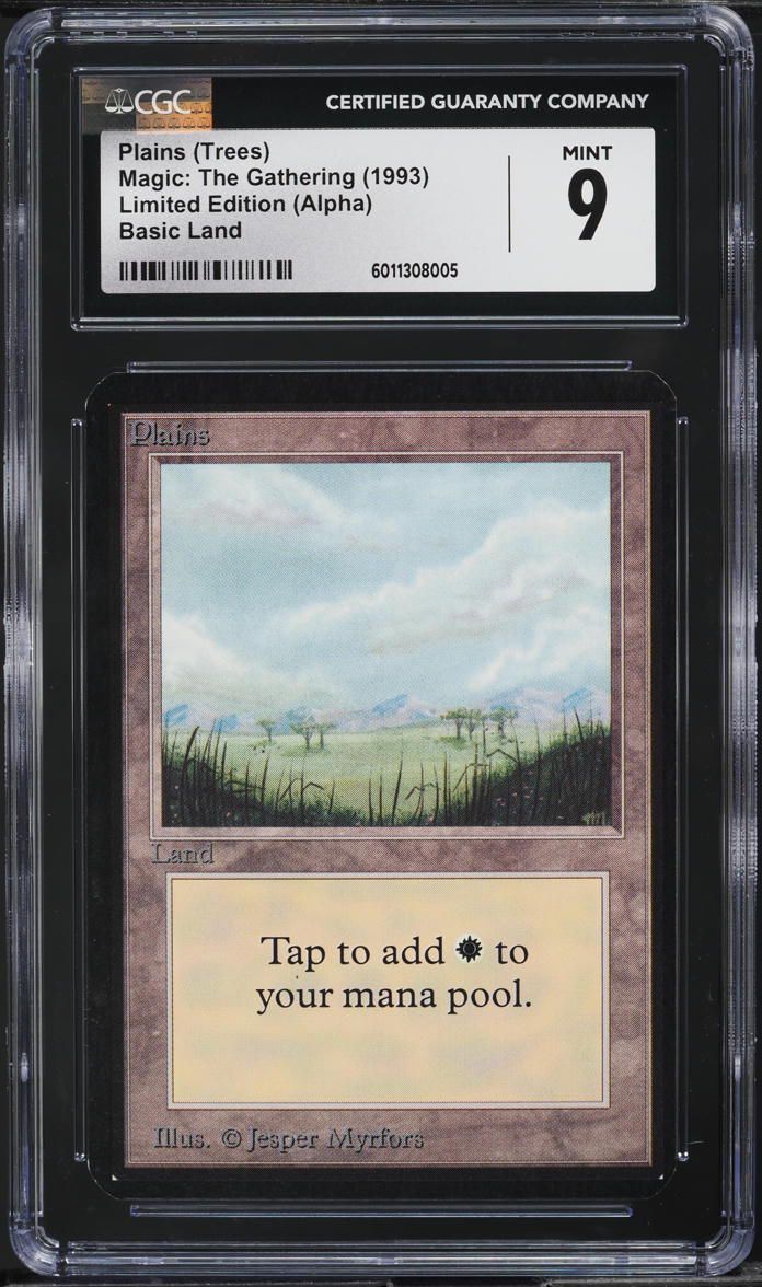 1993 Magic The Gathering MTG Alpha Trees Plains CGC 9 MINT on Fanatics ...
