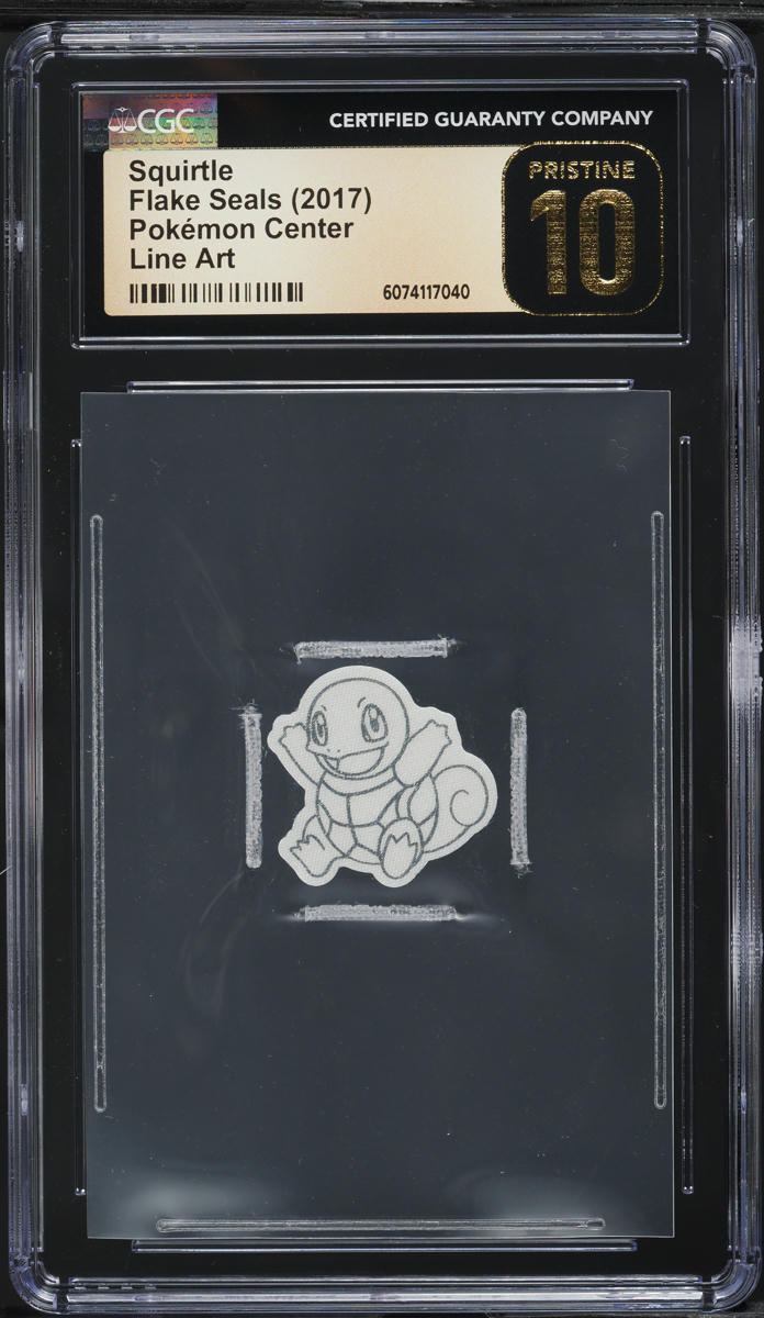 2017 Pokemon Center Flake Seals Line Art Squirtle CGC 10 PRISTINE on ...