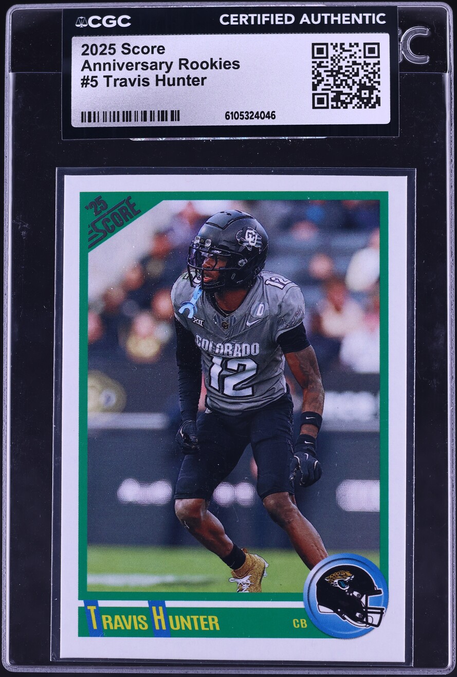 2025 Score Anniversary Travis Hunter ROOKIE #5 CGC AUTH on Fanatics Collect