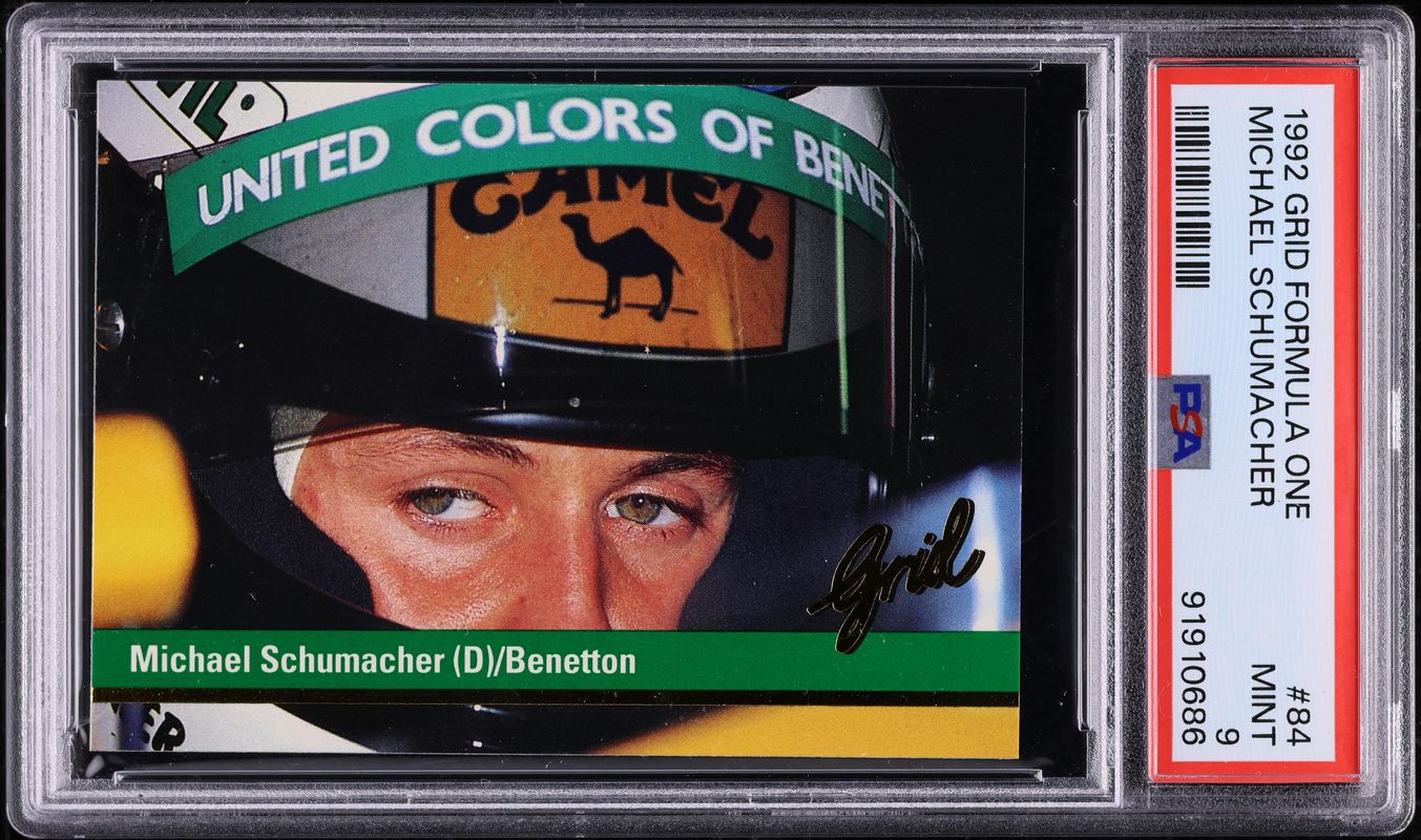 1992 Grid Formula 1 F1 Michael Schumacher ROOKIE #84 PSA 9 MINT on ...