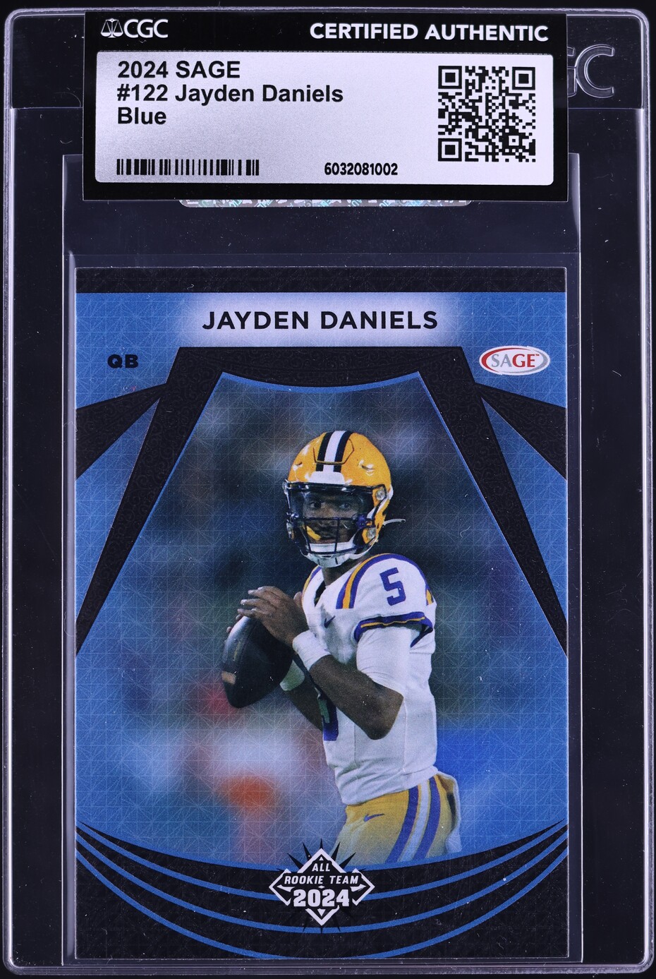 2024 SAGE Blue Jayden Daniels ROOKIE #122 CGC AUTH on Fanatics Collect