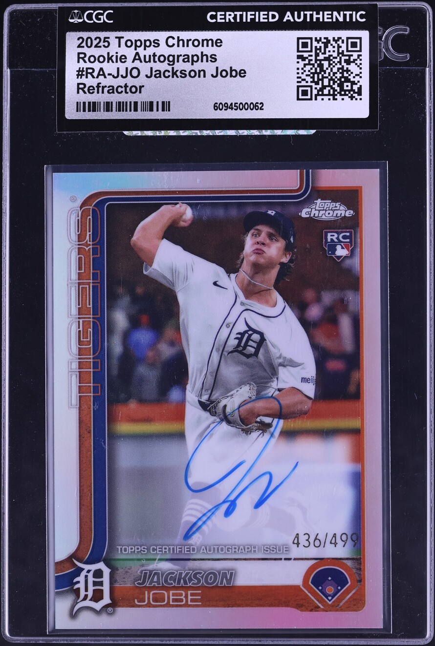 2025 Topps Chrome Refractor Jackson Jobe ROOKIE AUTO /499 #RA-JJO CGC ...