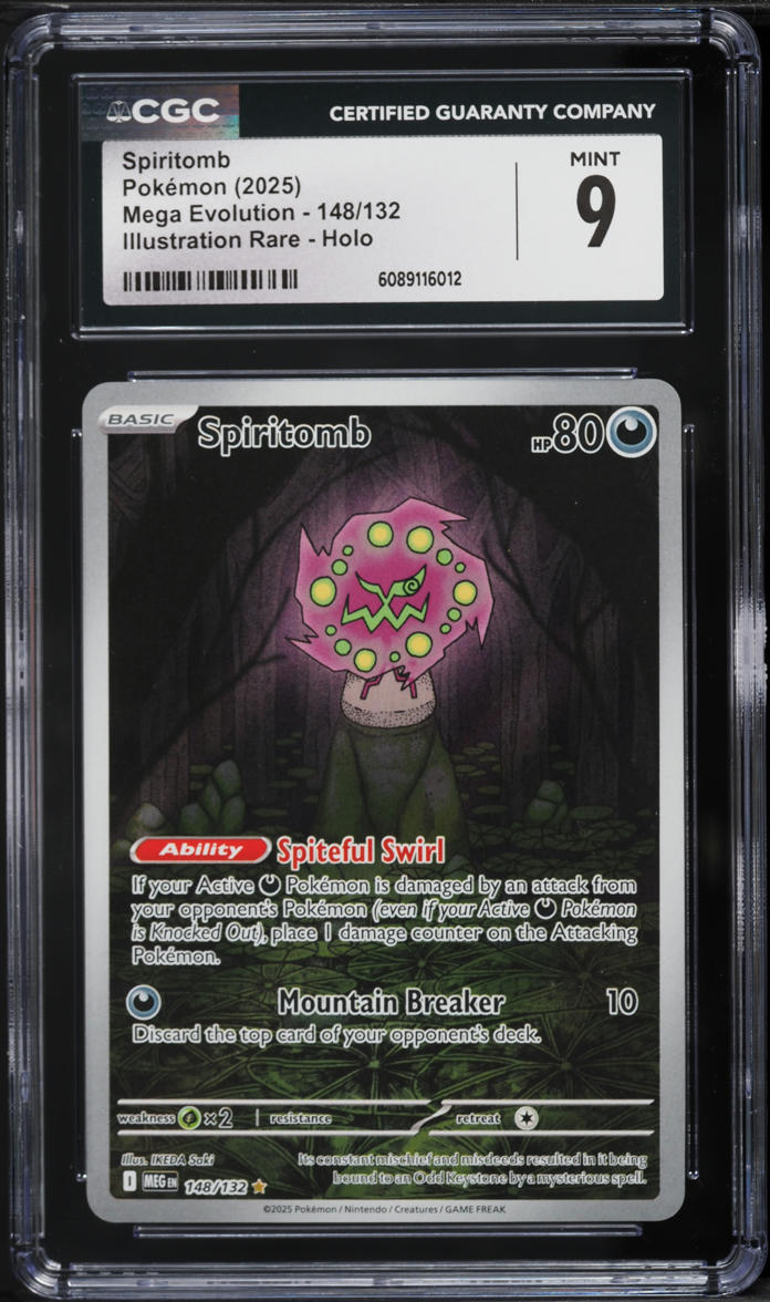 2025 Pokemon Mega Evolution IR Spiritomb #148 CGC 9 MINT on Fanatics ...