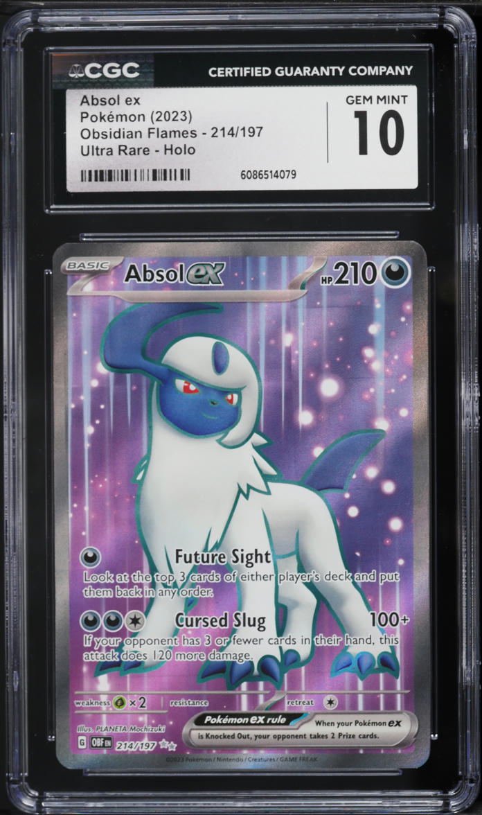 2023 Pokemon SV Obsidian Flames Full Art Absol ex #214 CGC 10 GEM MINT ...