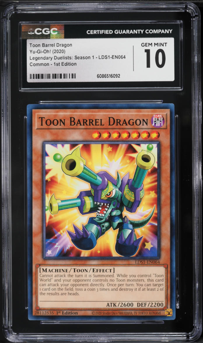 2020 Yu-Gi-Oh! Legendary Duelists: Season 1 1st Edition Toon Barrel Dragon #LDS1-EN064 CGC 10 on ...