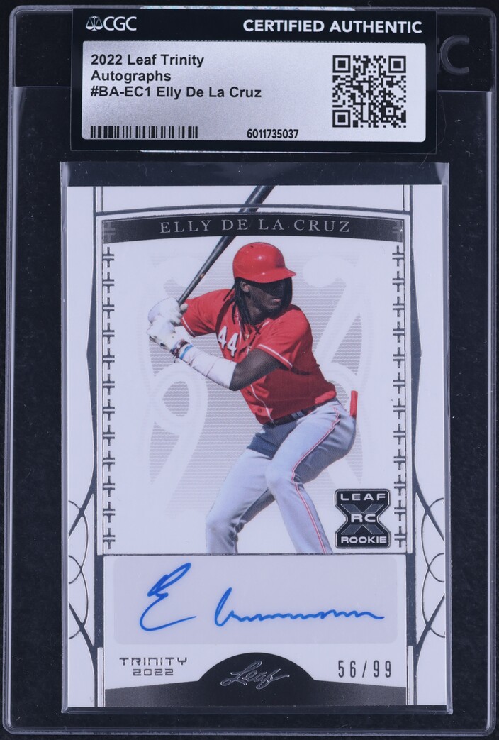 2022 Leaf Trinity Elly De La Cruz ROOKIE AUTO /99 #BA-EC1 CGC AUTH on Fanatics Collect