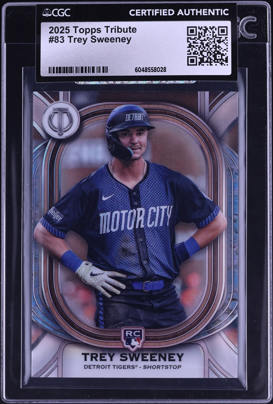 2025 Topps Tribute Trey Sweeney ROOKIE #83 CGC AUTH on Fanatics Collect
