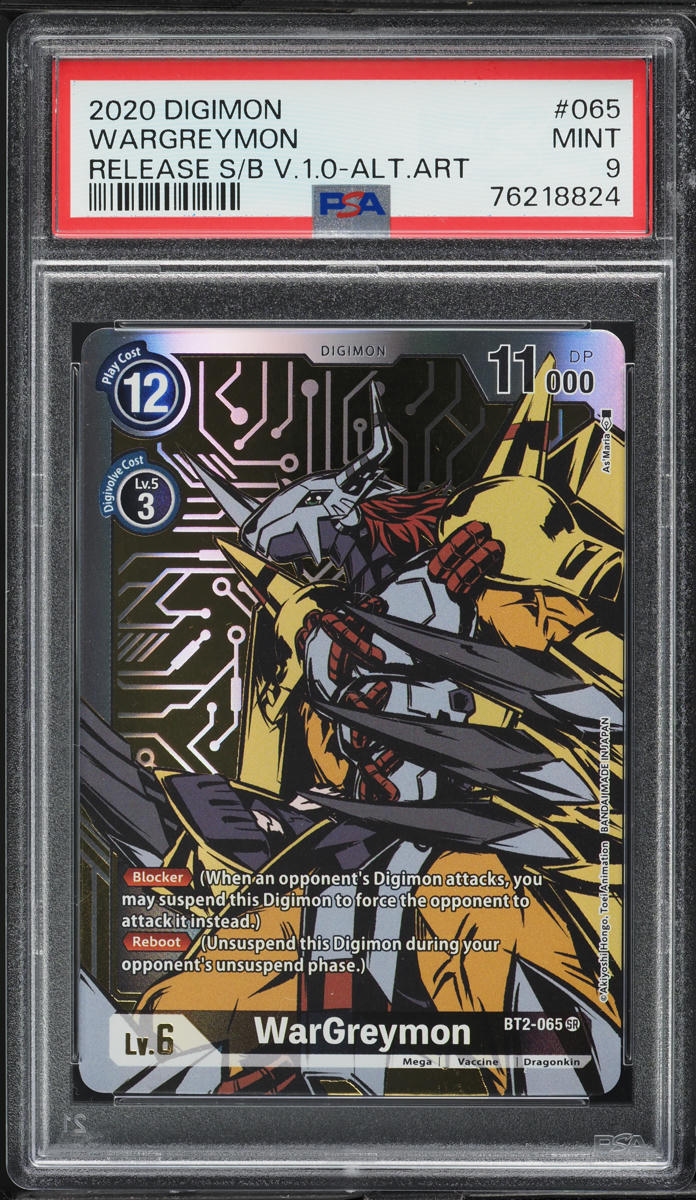 2020 Digimon Release Special Booster Ver.1.0 Alt Art WarGreymon #BT2-065 PSA 9 on Fanatics Collect