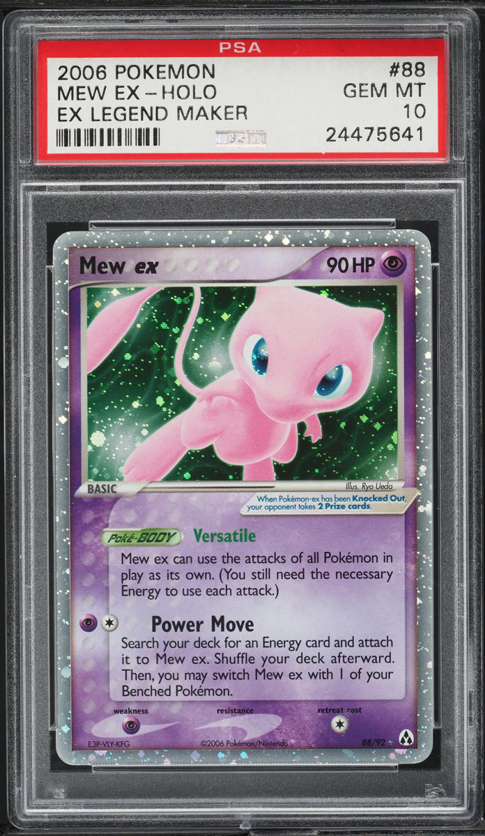 2006 Pokemon EX Legend Maker Holo Mew Ex #88 PSA 10 GEM MINT on ...