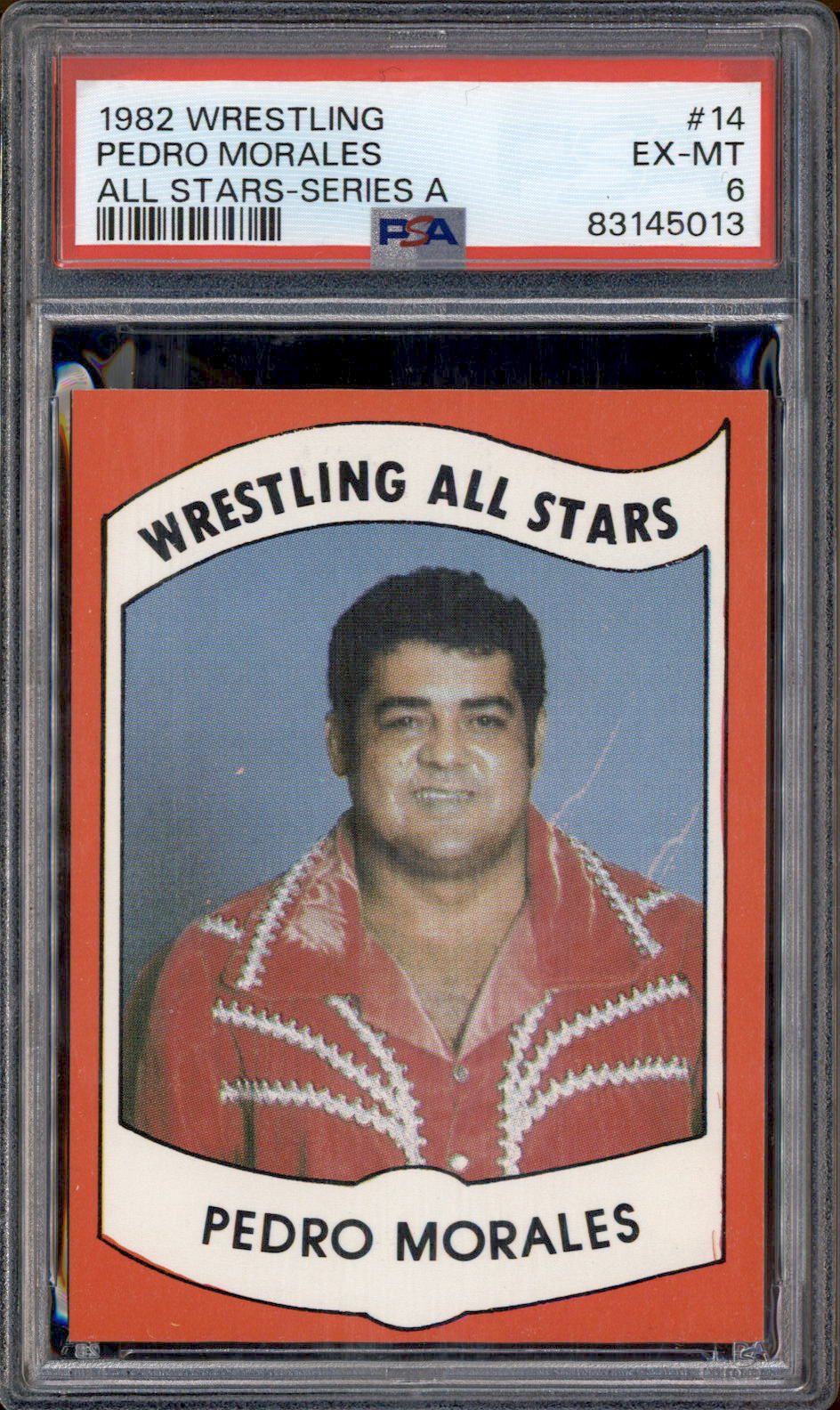 1982 Wrestling All Stars Series A #14 Pedro Morales PSA 6 on Fanatics Collect