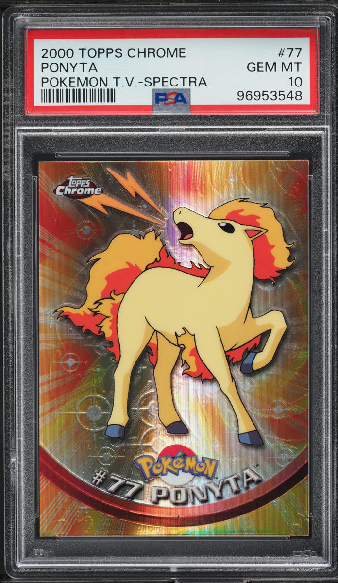 2000 Topps Chrome Pokemon Series 1 Spectra Ponyta #77 PSA 10 GEM MINT on Fanatics Collect
