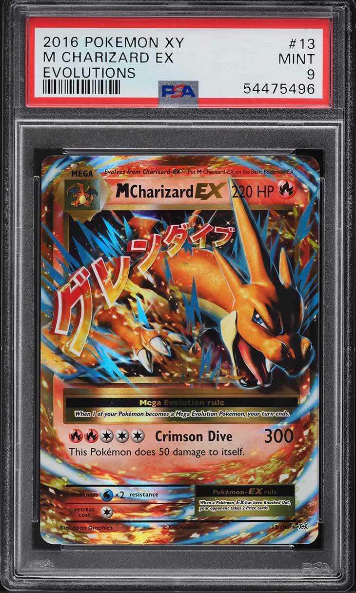 2016 Pokemon XY Evolutions M Charizard EX #13 PSA 9 MINT on Fanatics ...