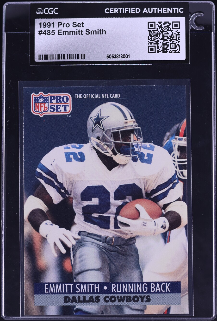 1991 Pro Set Football Emmitt Smith #485 CGC AUTH on Fanatics Collect