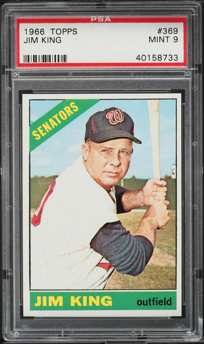 1966 Topps Jim King #369 PSA 9 MINT on Fanatics Collect