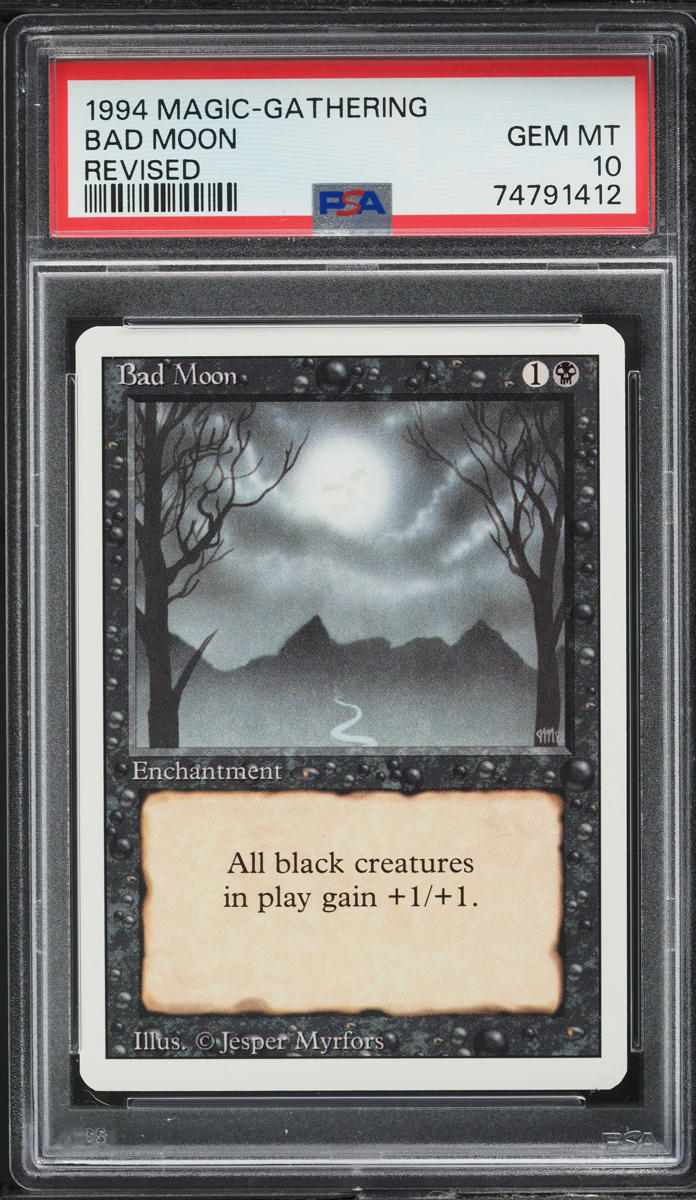 1994 Magic The Gathering MTG Revised Bad Moon PSA 10 GEM MINT on Fanatics Collect
