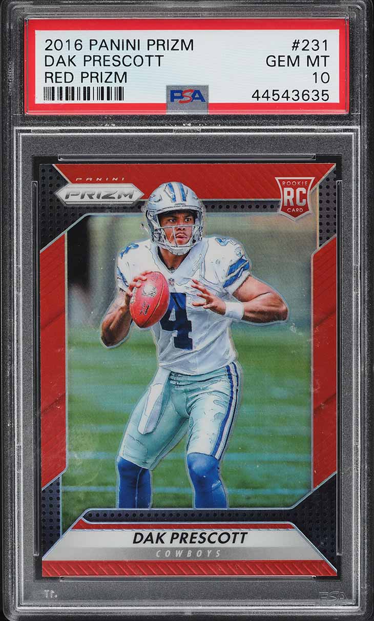 2016 Panini Prizm Red Dak Prescott ROOKIE #231 PSA 10 GEM MINT on ...
