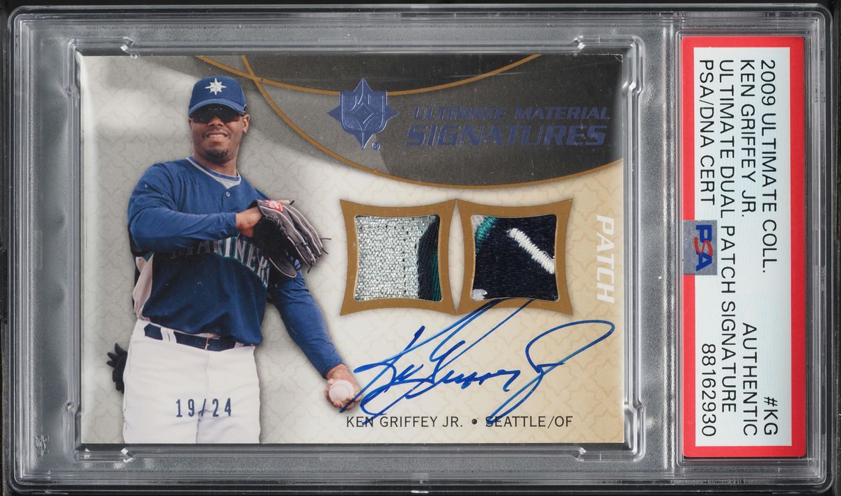 2009 Ultimate Collection Dual Ken Griffey Jr. PATCH AUTO /24 #KG PSA ...